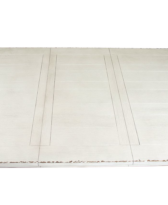 Furniture Aberdeen Off White Expandable Rectangular Dining Table - Macy's