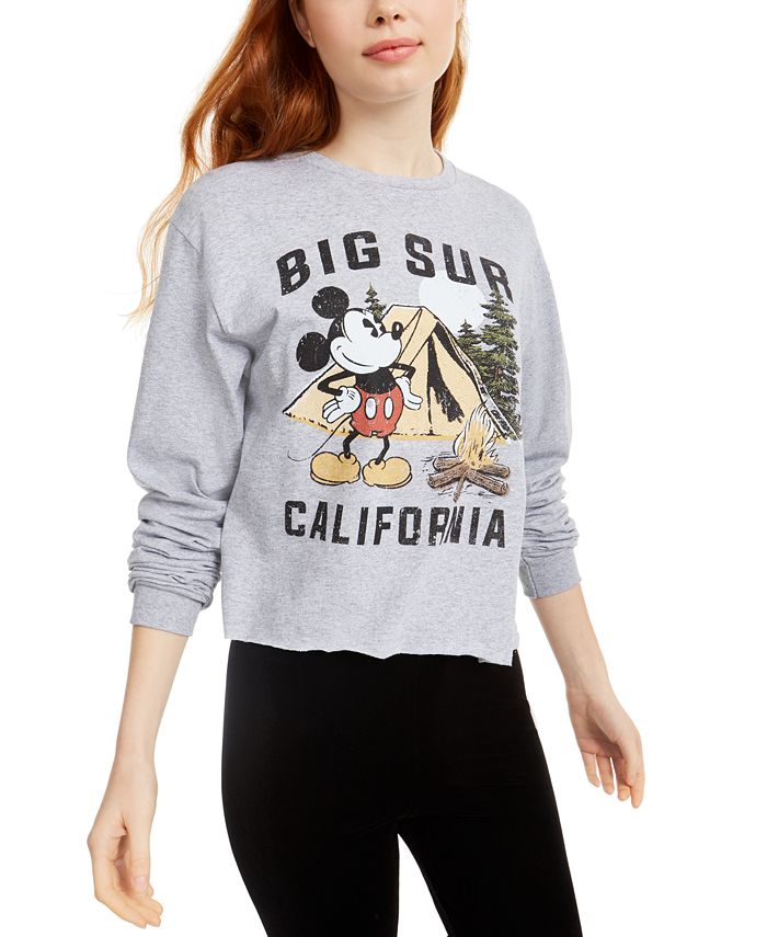 Mad Engine Disney Juniors' Mickey Mouse Big Sur Long-Sleeved Graphic T ...