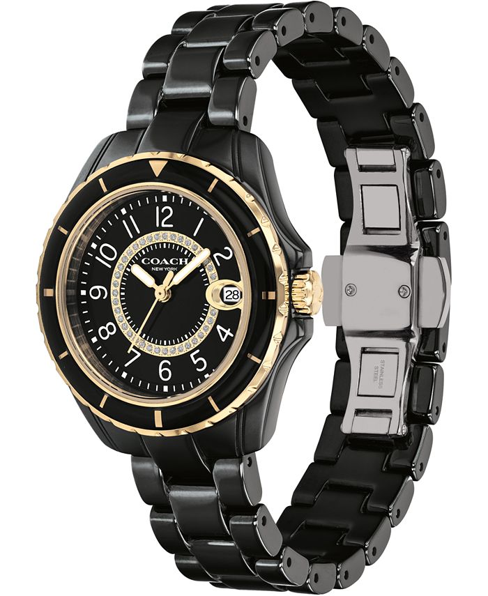 COACH Women's Preston Black Ceramic Bracelet Watch 32mm - Macy's