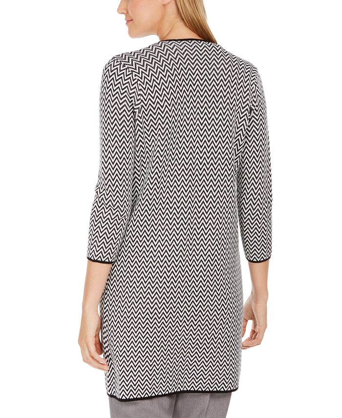 Calvin Klein Printed Open-Front Cardigan - Macy's
