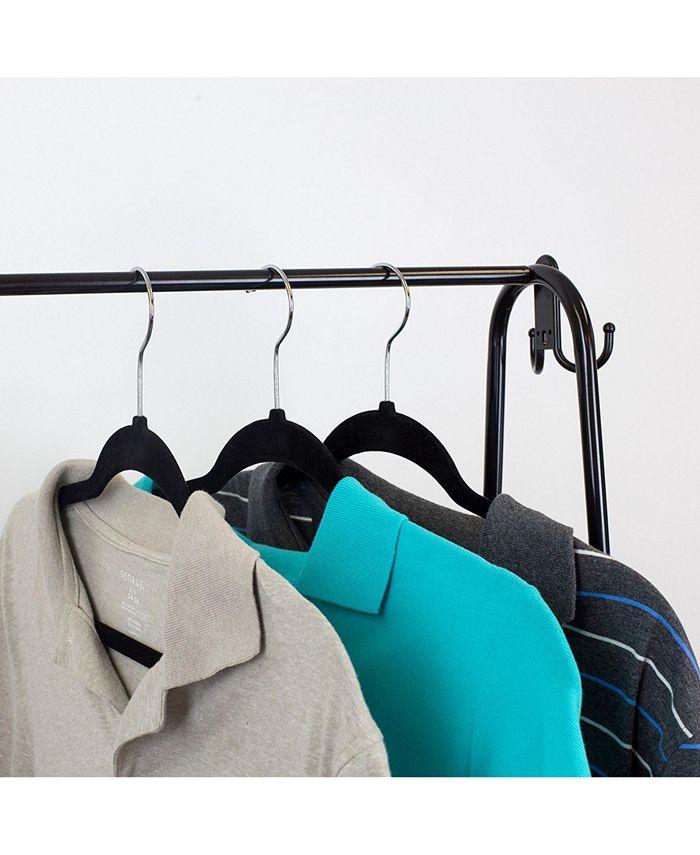 Home Basics HDS Trading 2 Shelf Free-Standing Garment Rack with Hooks ...