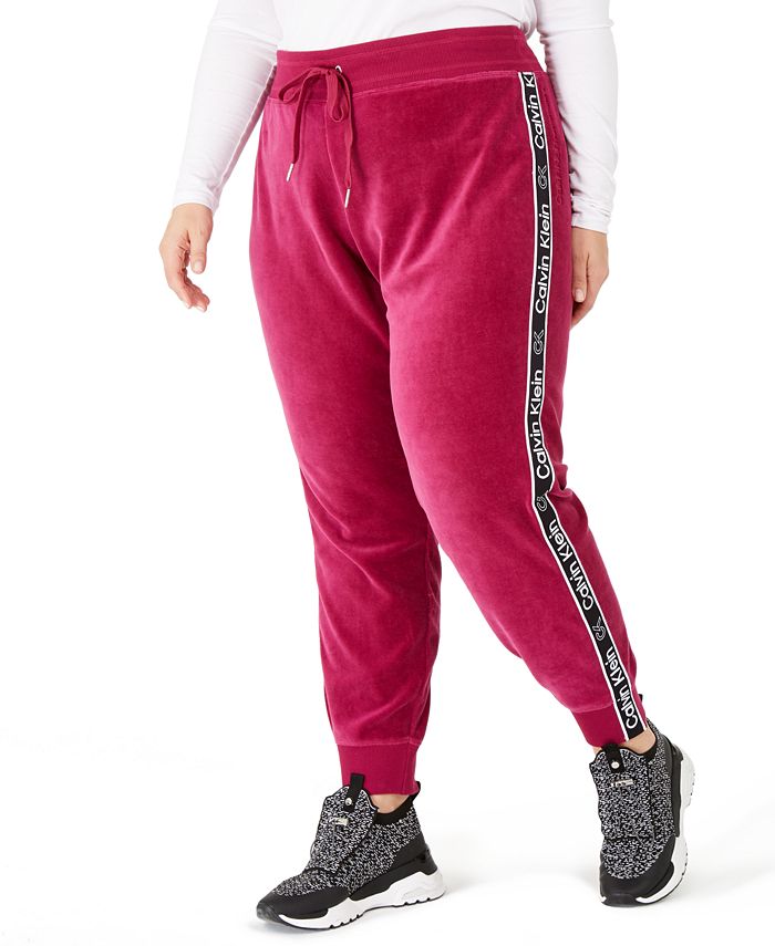 Calvin Klein Plus Size Logo Jogging Pants - Macy's
