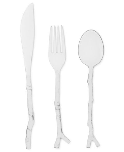 MADHOUSE by Michael Aram Clear Twig 12-Piece Flatware Set - Dinnerware - Dining & Entertaining ...