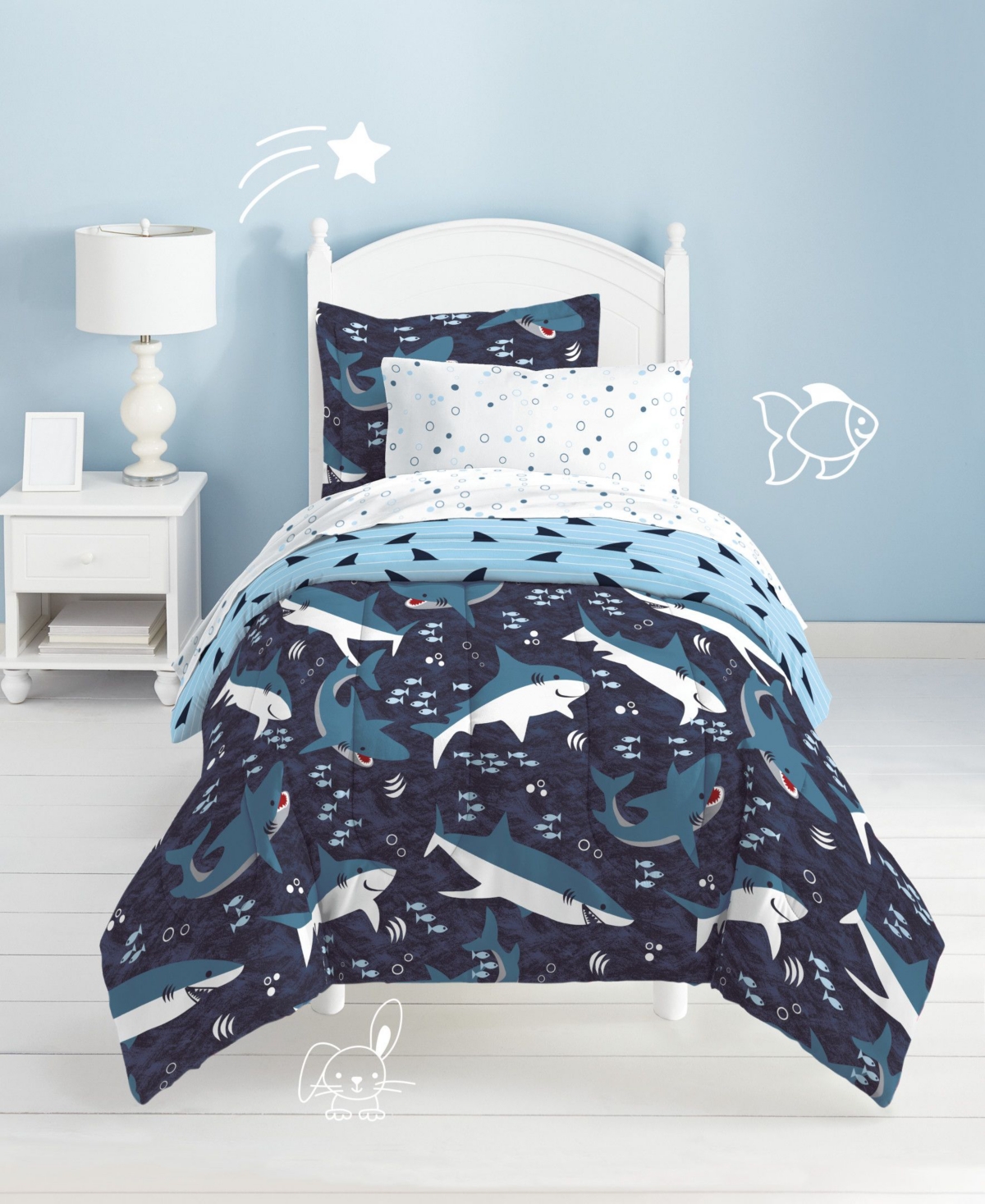 Click here for Dream Factory Sharks 5-Piece Comforter Set  Twin -... prices