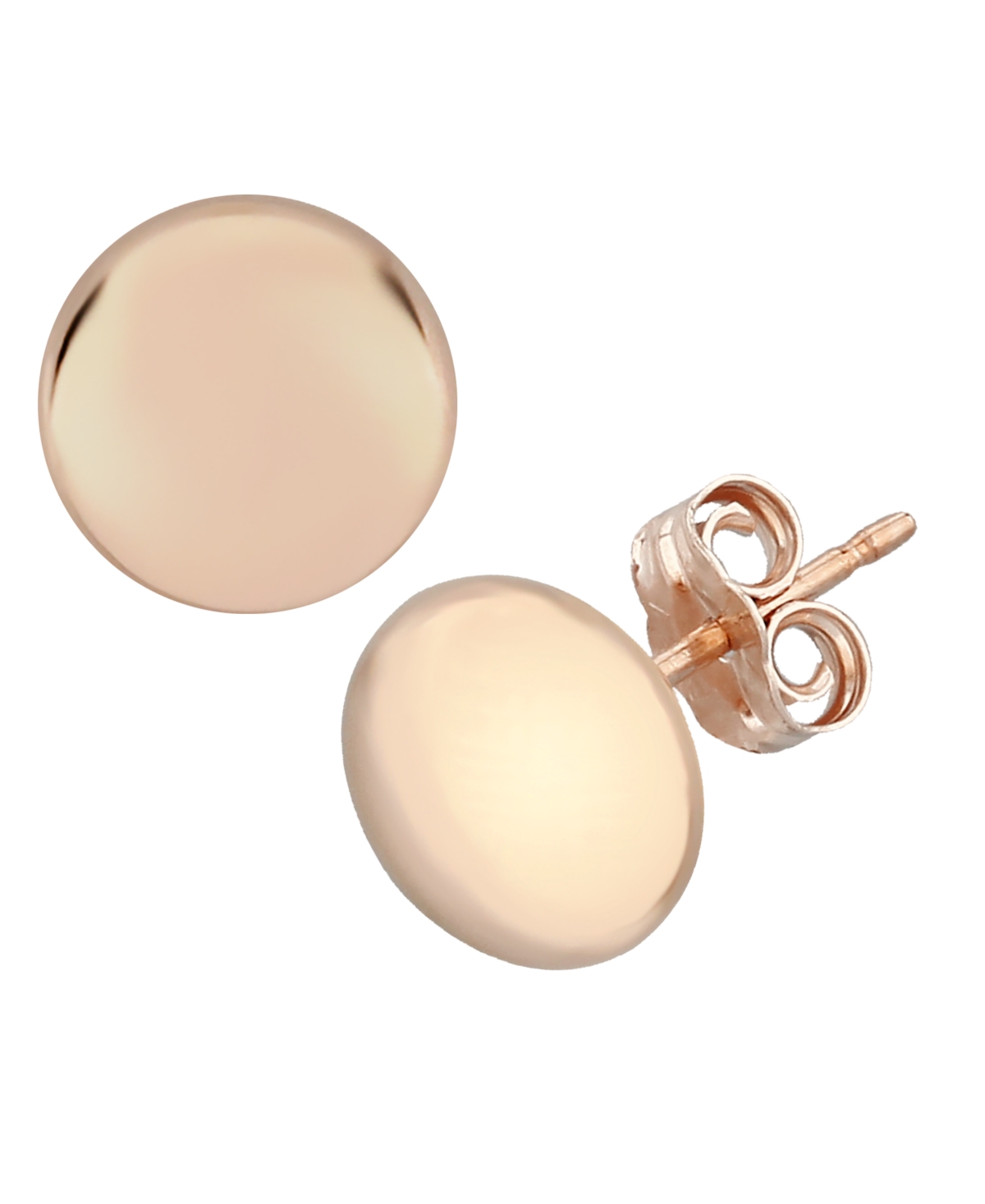 Click here for 14k Gold Earrings  Flat Ball Stud (5mm) - Rose Gol... prices