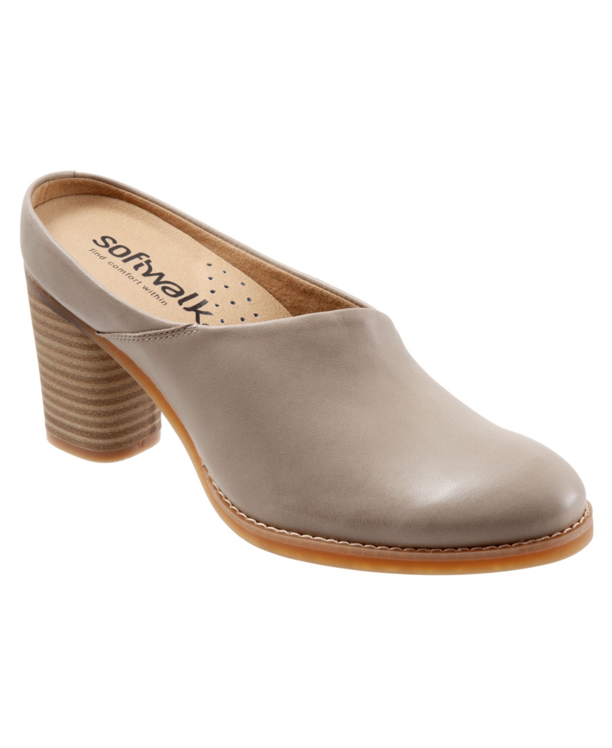Click here for SoftWalk Keya Slip-on Mules - Taupe prices