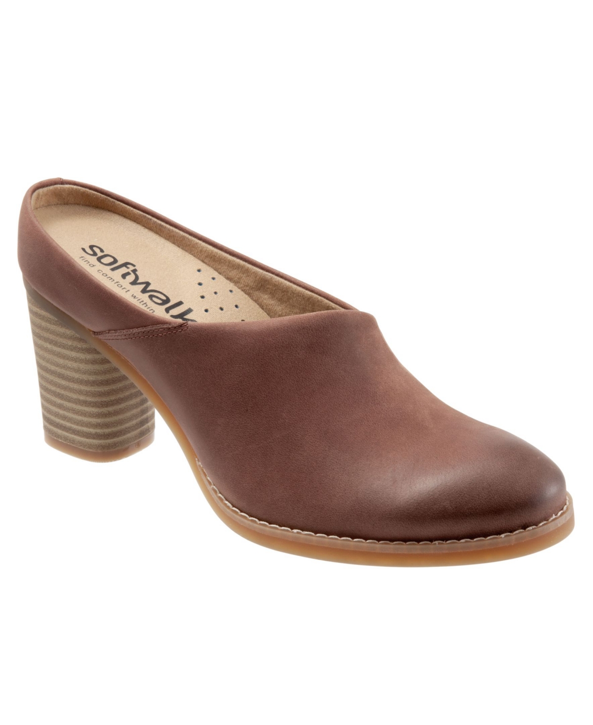 Click here for SoftWalk Keya Slip-on Mules - Cinnamon prices