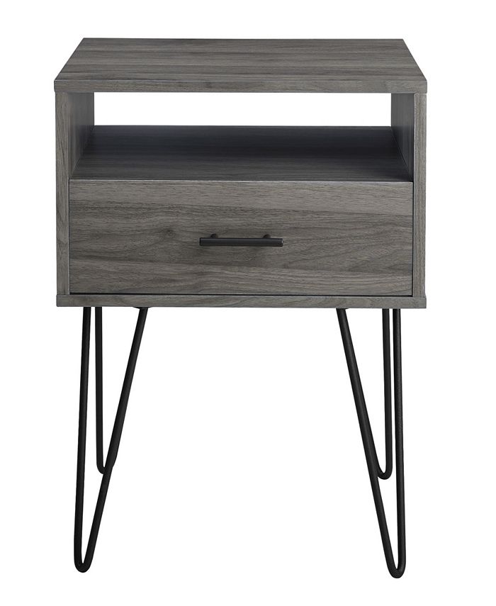 Walker Edison Modern Single Drawer Hairpin Leg Side Table - Macy's