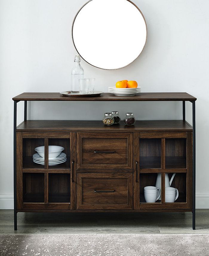 Walker Edison Industrial 3 Door Buffet - Macy's