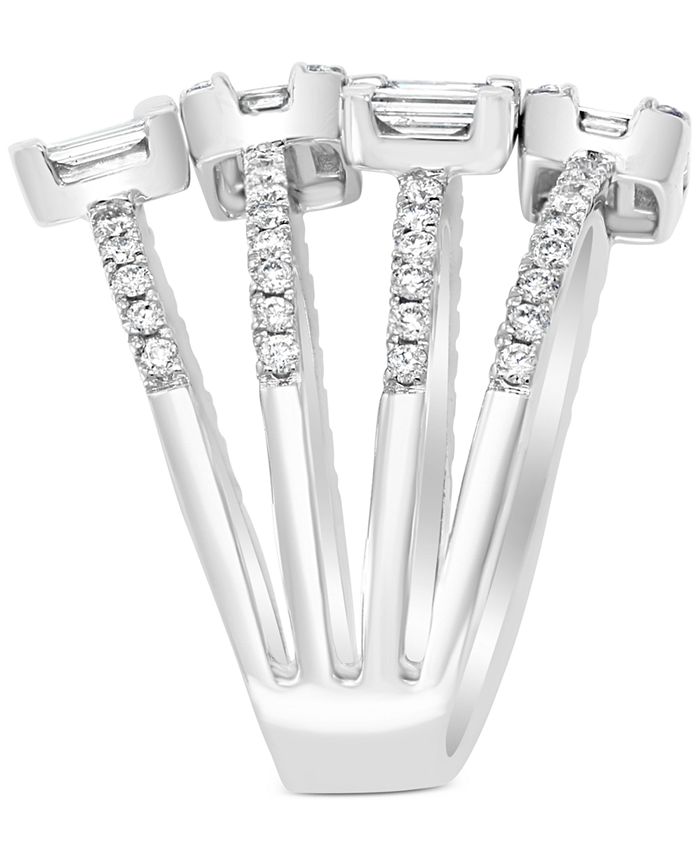 EFFY Collection EFFY® HEMATIAN Diamond Multi-Row Baguette Statement ...