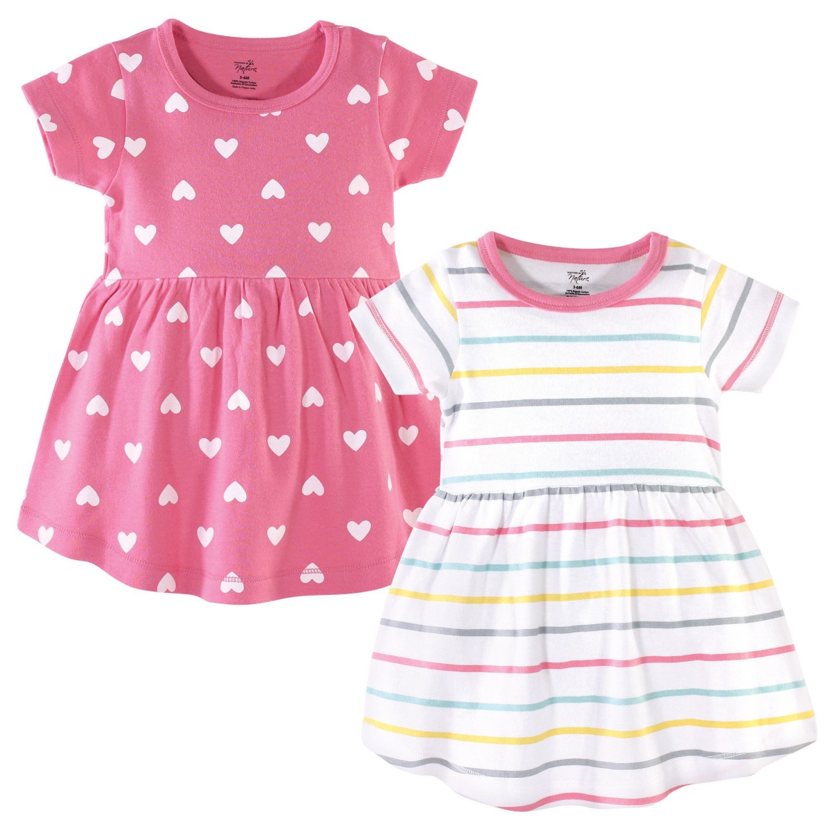 Click here for Hudson Baby Dress with Waist Bow  Navy and Pink  0... prices