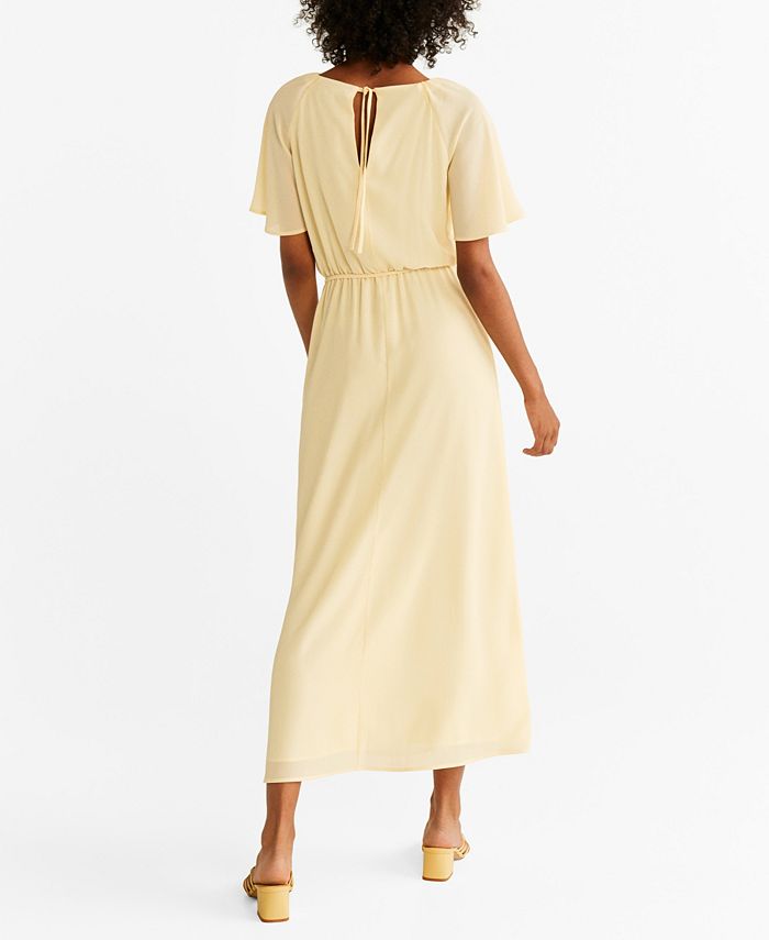 MANGO Long Textured Dress - Macy's