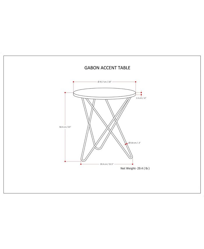 Simpli Home Gabon Accent Table - Macy's