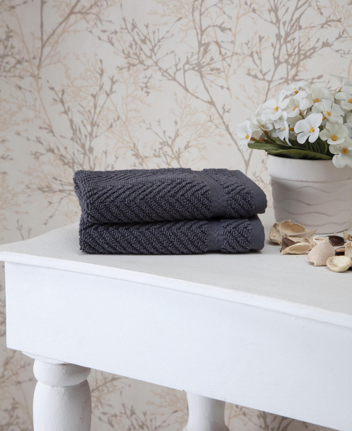 Click here for Ozan Premium Home Maui 2-Pc. Washcloth Set - Grey prices