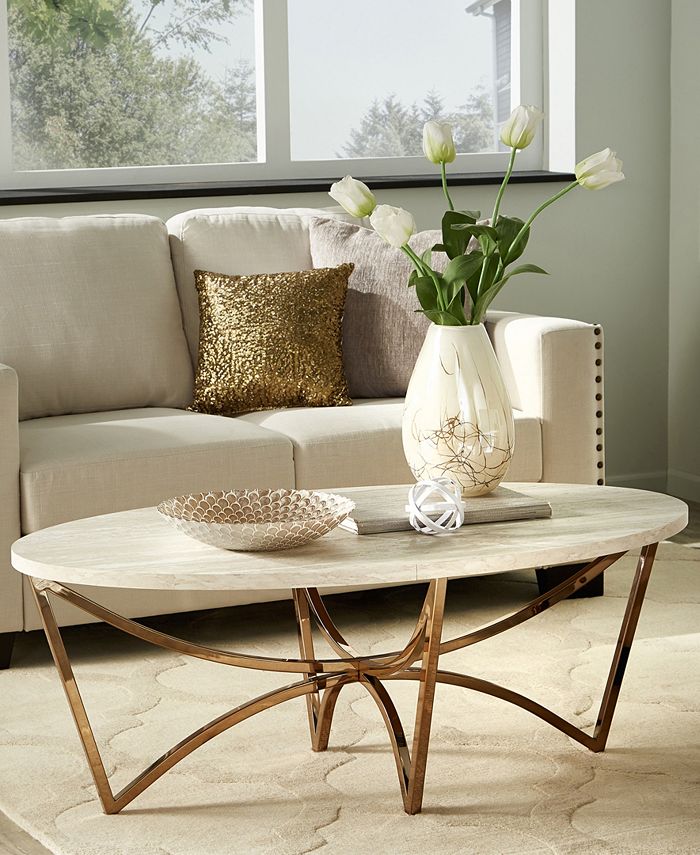 iNSPIRE Q Victoria Cocktail Table with Faux Marble Top - Macy's