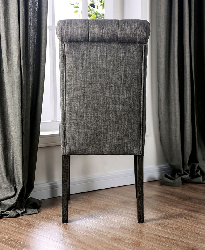 Furniture of America Skyee Scroll Back Side Chair- Set of 2 - Macy's