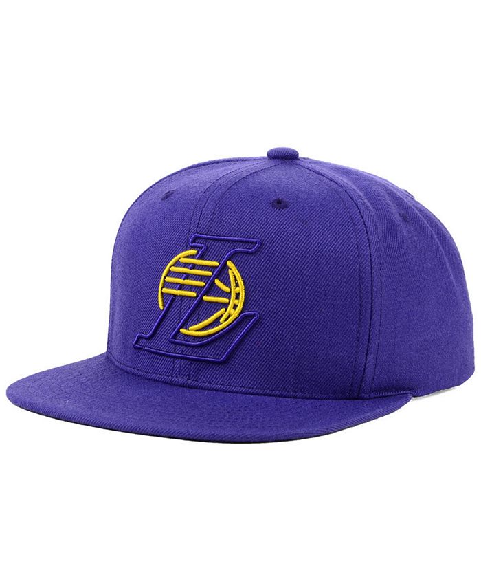 Mitchell & Ness Los Angeles Lakers Team Color Neon Snapback Cap - Macy's