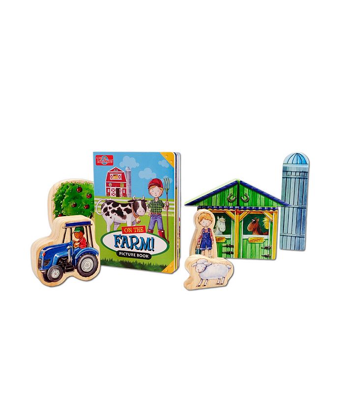 T.S. Shure Archiquest Wooden Farm Blocks Play Set and Storybook - Macy's