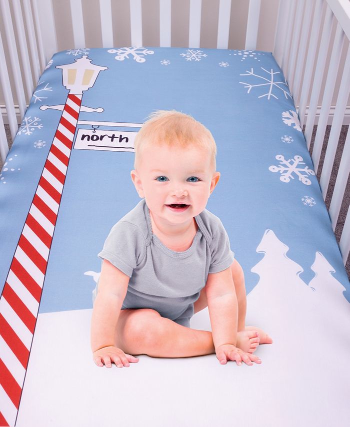 Trend Lab North Pole Flannel Photo Op Crib Sheet - Macy's