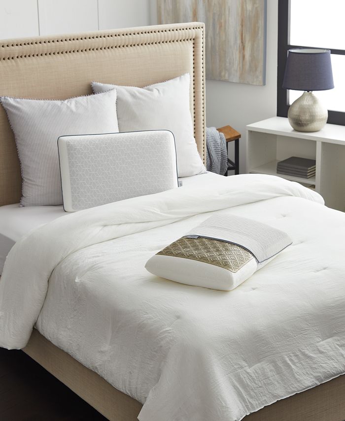 Sealy Charcoal Gel Memory Foam Pillow - Macy's