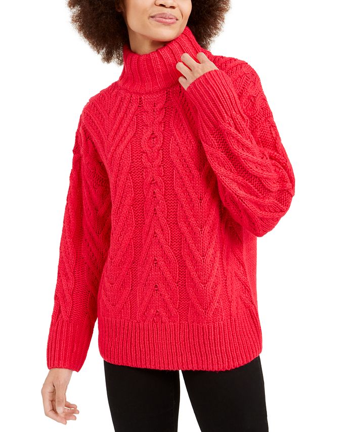 French Connection Cable-Knit Sweater - Macy's
