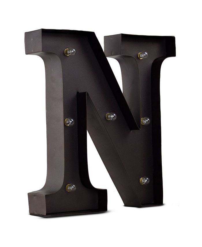 Crystal Art Gallery American Art Decor Vintage-like Letter N Led Sign ...