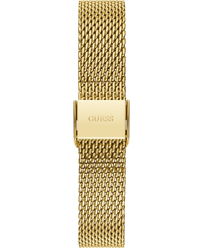 GUESS Women's Gold-Tone Stainless Steel Mesh Bracelet Watch 34mm - Macy's