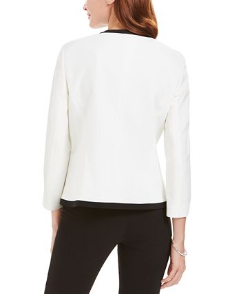 Kasper Embroidered Flyaway Jacket - Macy's