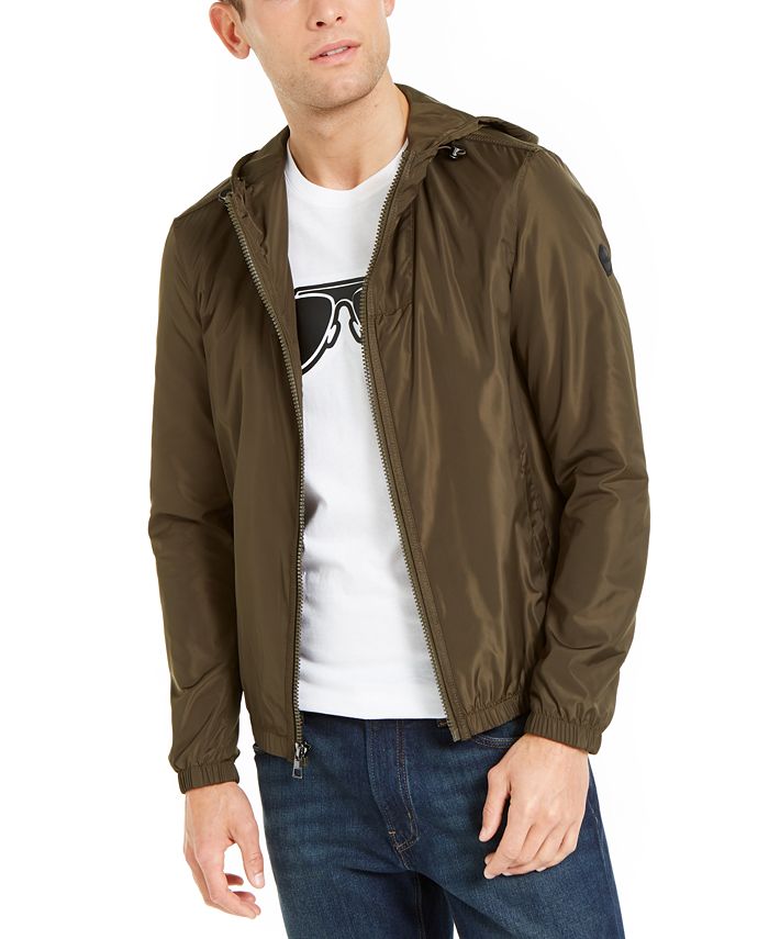 Michael Kors Men's Waterproof Hooded Full-Zip Jacket - Macy's