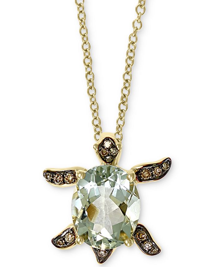 EFFY Collection EFFY® Green Quartz (2-1/6 ct. t.w.) & Diamond (1/10 ct ...