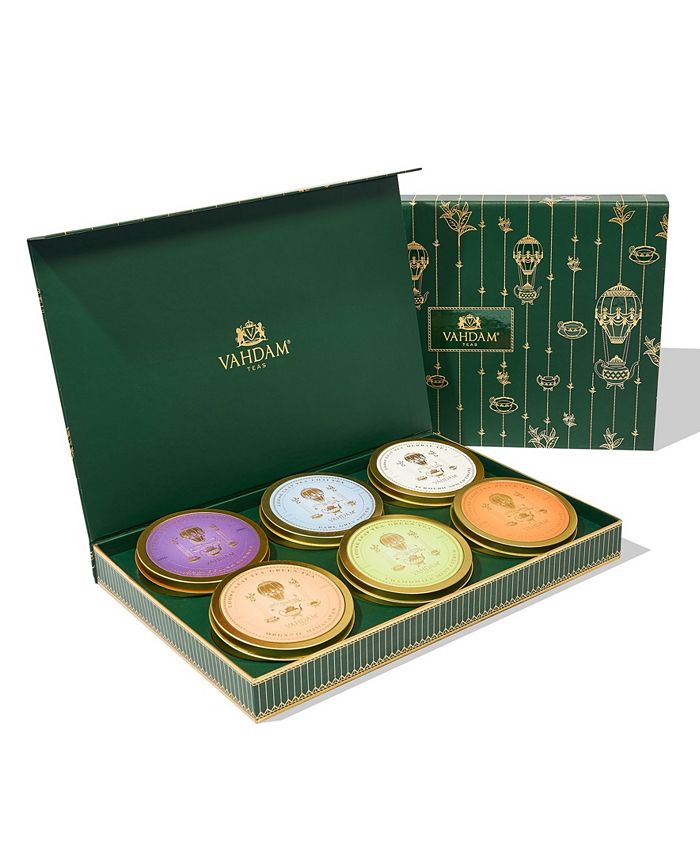 Vahdam Teas World Tea Assortment, Gift Set, 6 Teas 150 Servings - Macy's