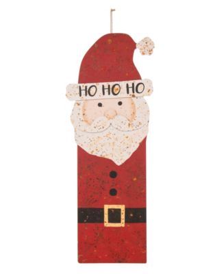 Glitzhome Rusty Metal Santa Decor - Macy's