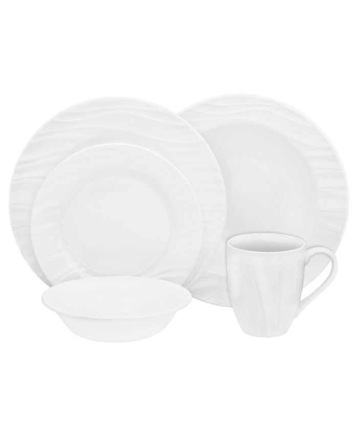 Corelle Boutique Swept Embossed 40 Pc. Dinnerware Set, Service for 8 ...