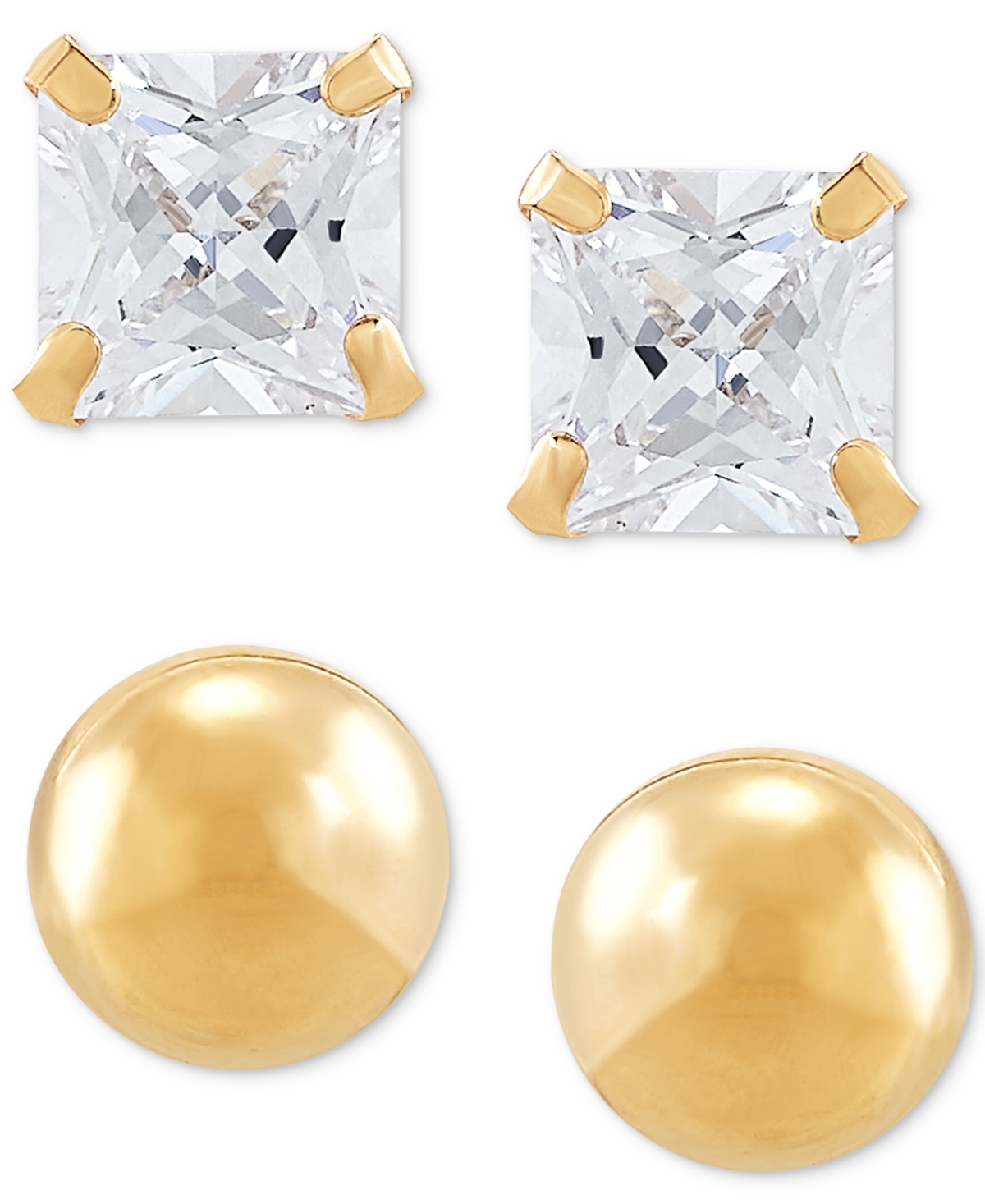 Click here for 2-Pc. Set Cubic Zirconia Princess and Polished Rou... prices