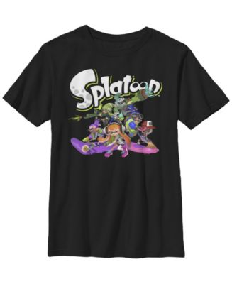 Fifth Sun Nintendo Big Boy's Splatoon Logo Teams Group Shot Short ...
