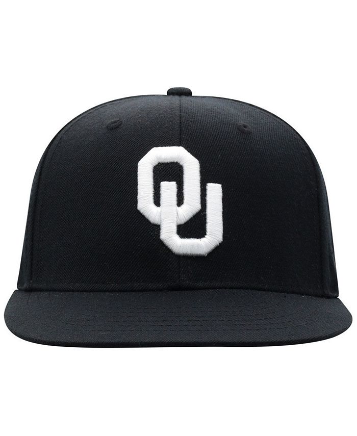 Top of the World Oklahoma Sooners Black White Core Fitted Cap - Macy's