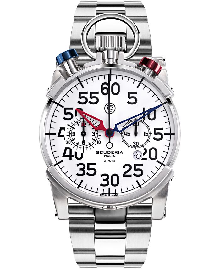 CT Scuderia Men's Swiss Corsa Chronograph Stainless Steel Bracelet ...
