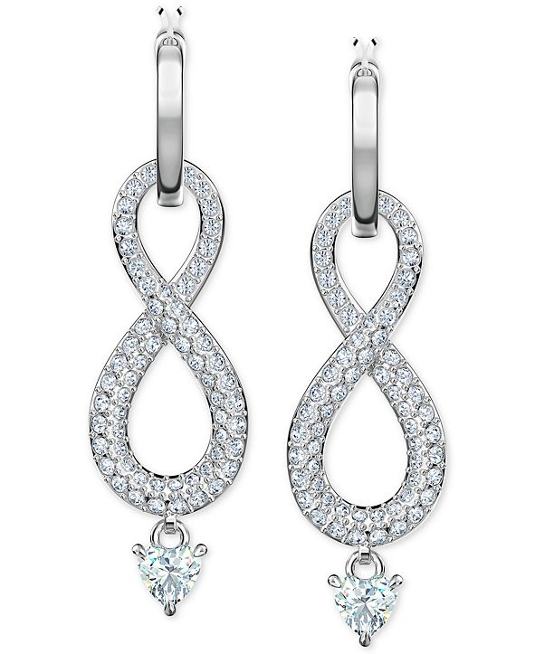 Swarovski Crystal Infinity Convertible Drop Earrings with Removable ...