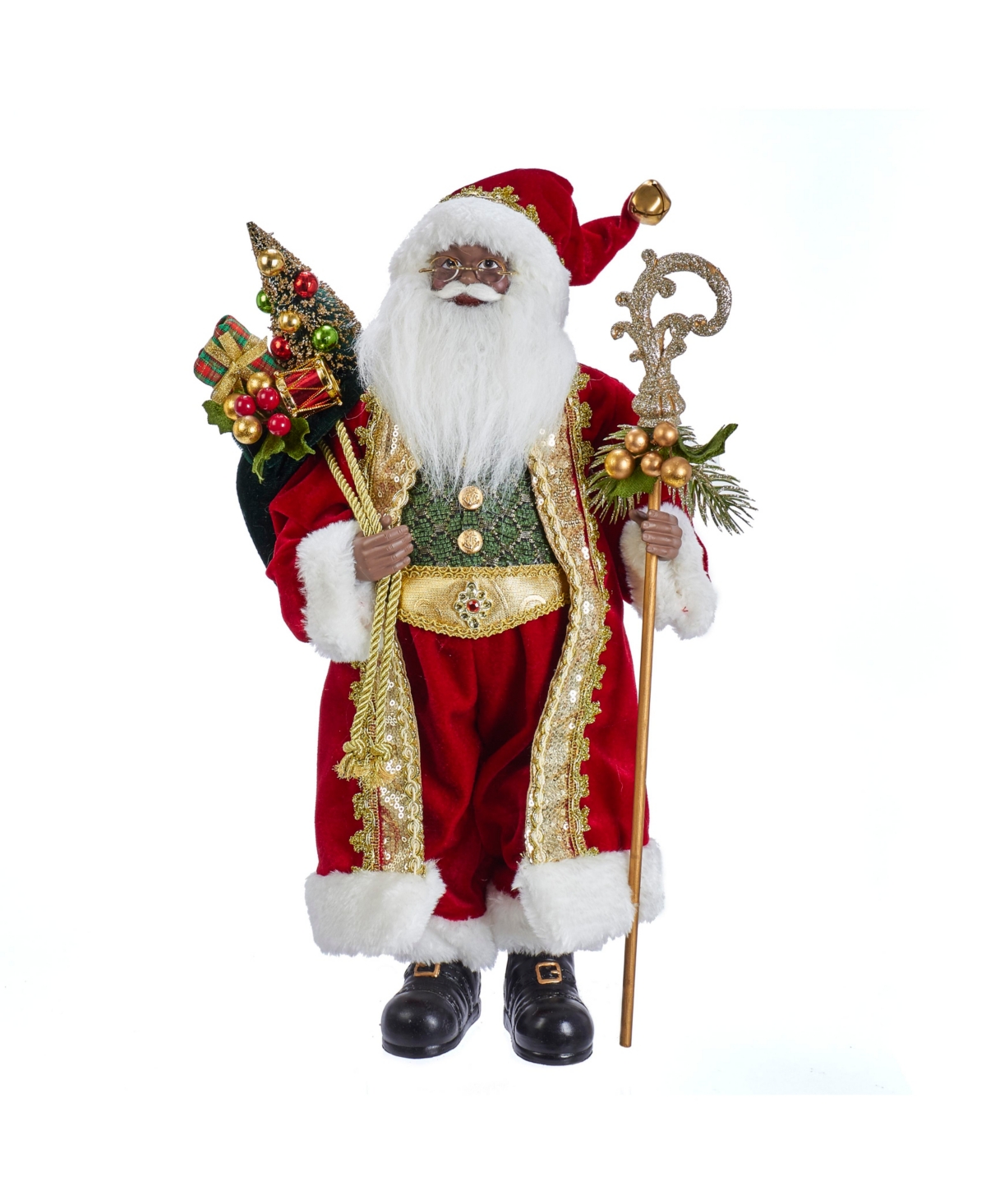 Kurt Adler 18-Inch Kringle Klaus African American Santa | Smart Closet