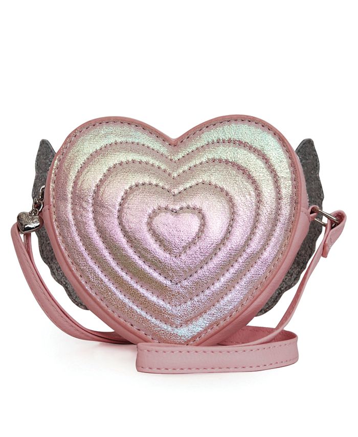 OMG! Accessories Winged Heart Metallic Crossbody - Macy's