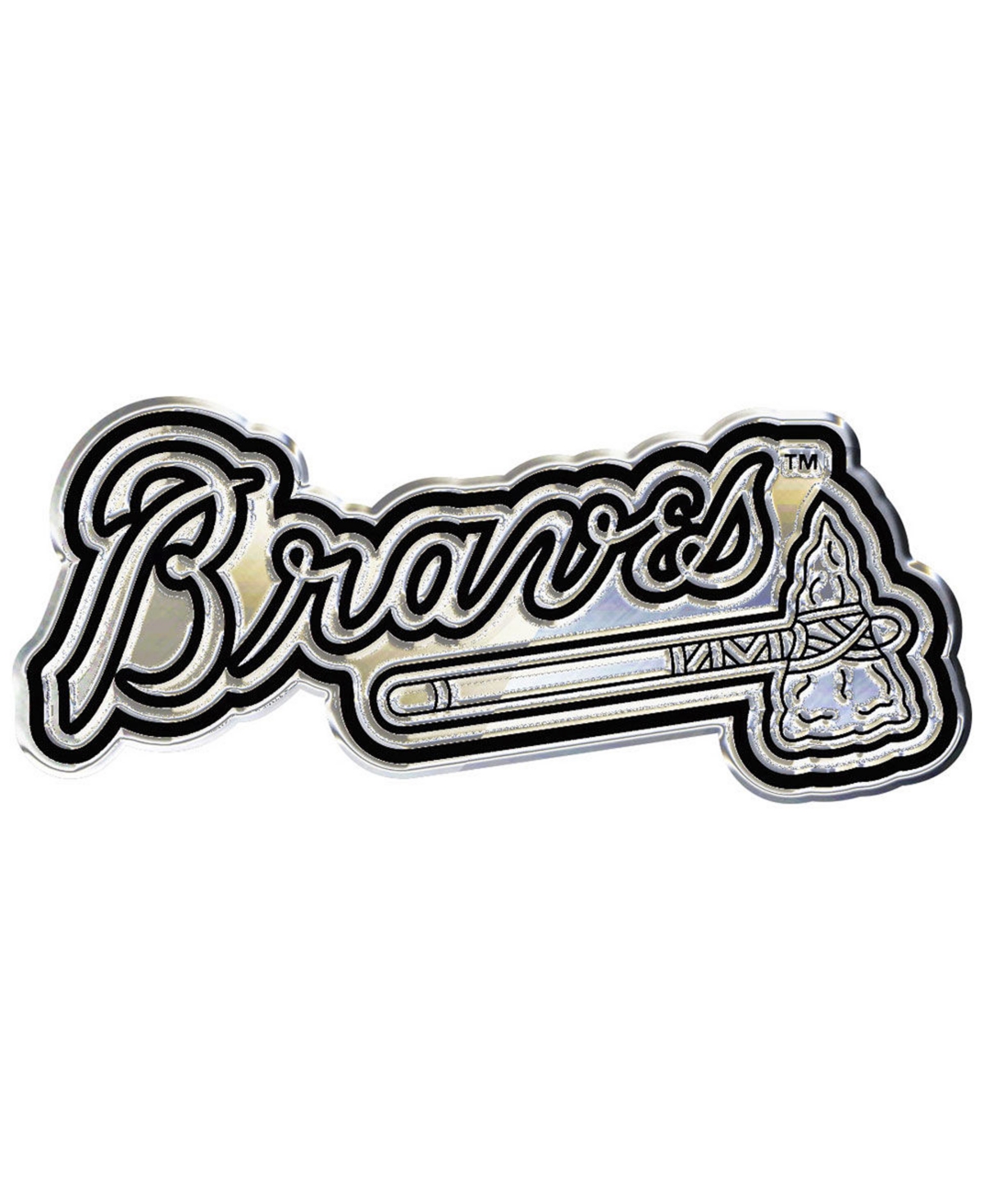 Click here for Stockdale Atlanta Braves Metal Auto Emblem - Silve... prices