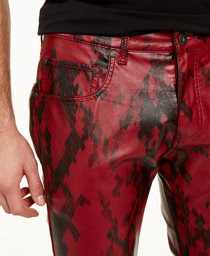 INC International Concepts INC Men's Slim-Fit Faux Snakeskin Pants ...