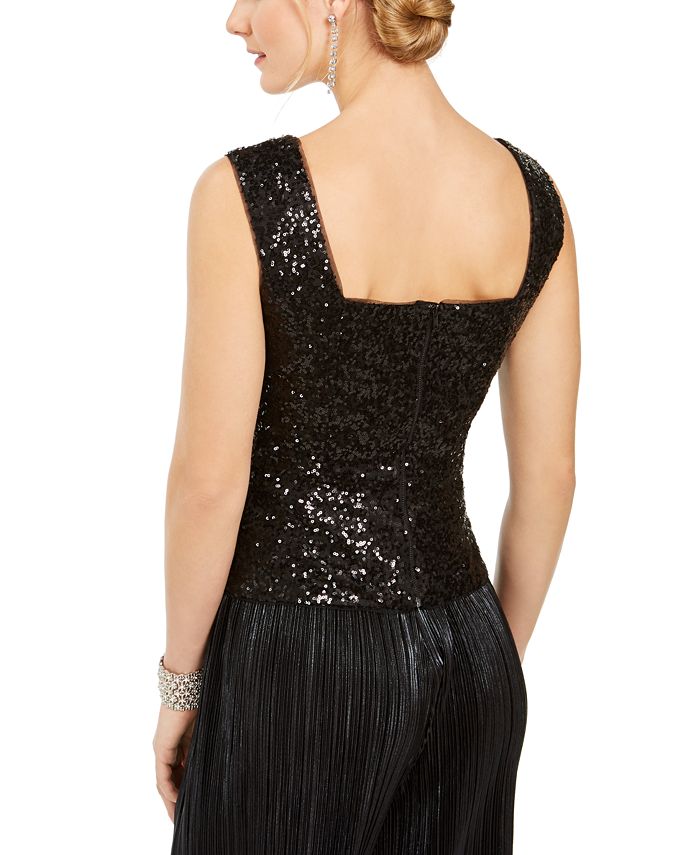 Adrianna Papell Sequin Tank Top - Macy's