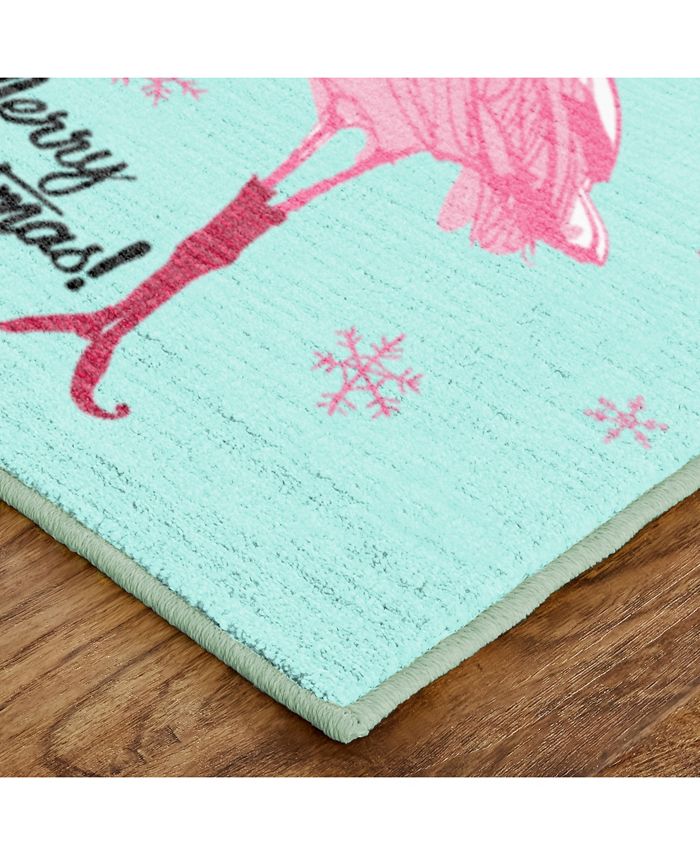 Mohawk Flamingo Snowflakes Accent Rug, 24" x 40" - Macy's