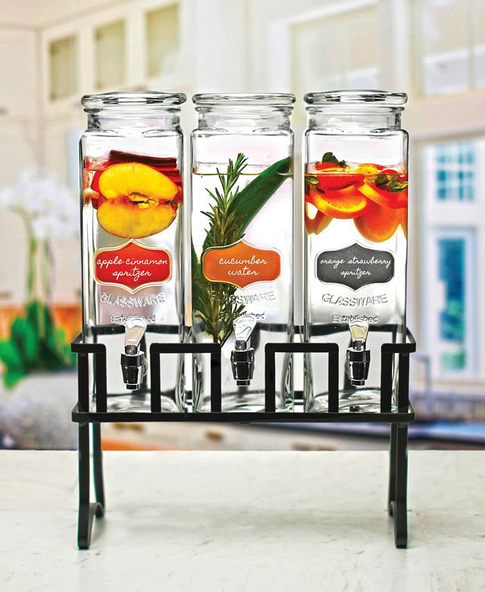 Circle Glass Triple Yorkshire Element Dispensers, 1.8 Gal - Macy's