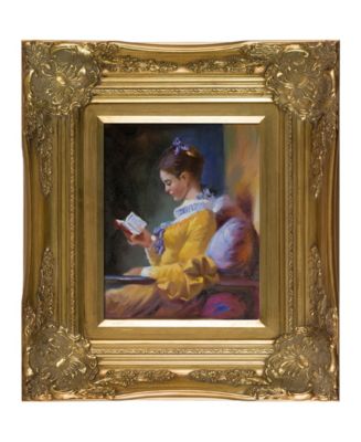 La Pastiche By Overstockart The Reader with Victorian Frame, 16" x 18 ...