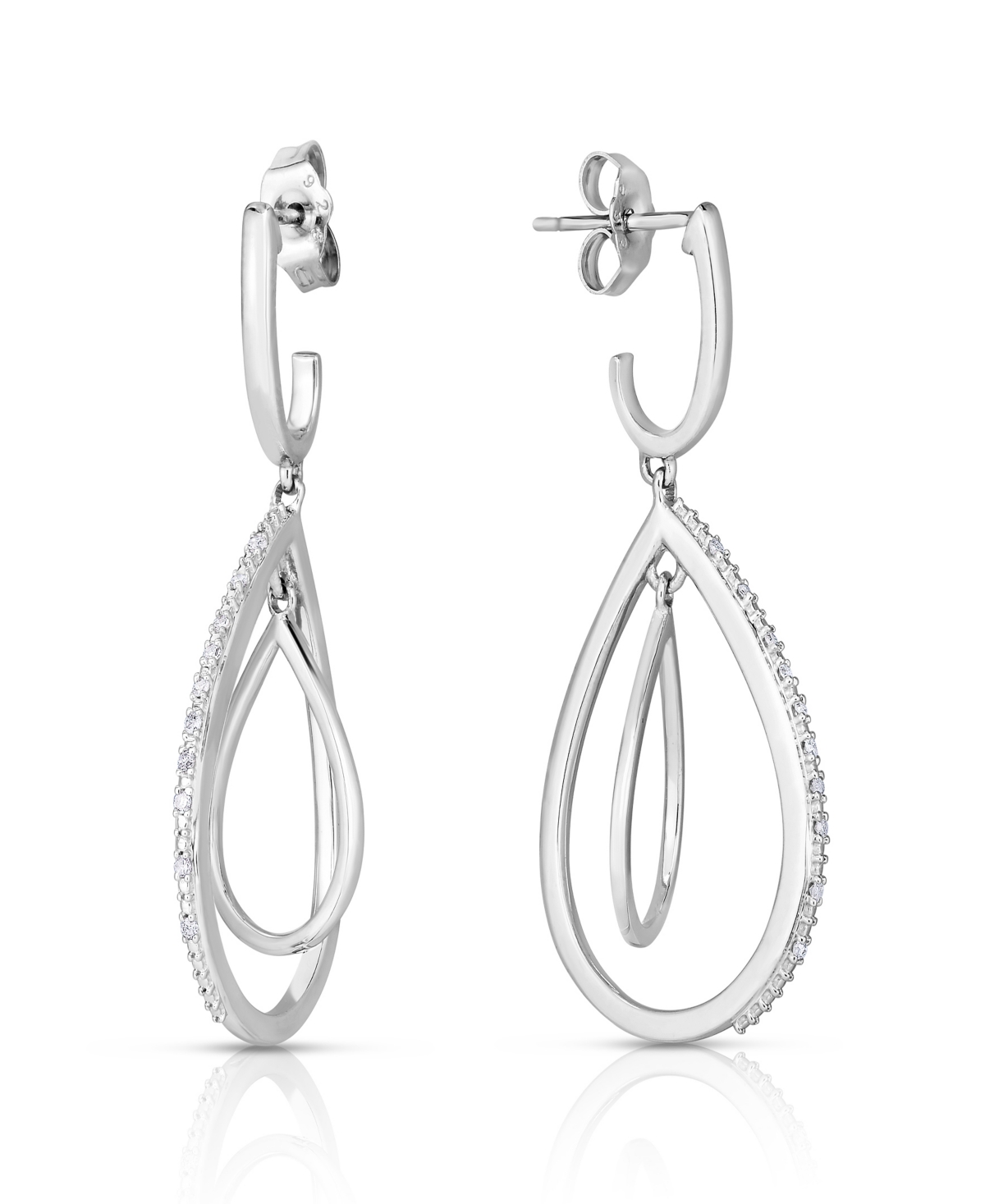 Click here for Diamond Interlocking Drop Earrings (1/10 ct. t.w.)... prices