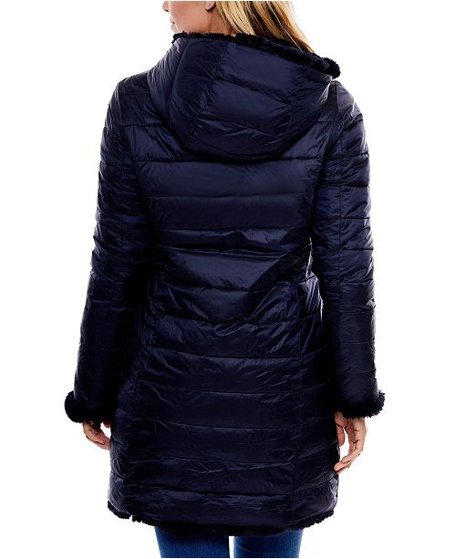 Be Boundless Sphere Reversible Faux Fur/Nylon Coat & Reviews - Jackets ...