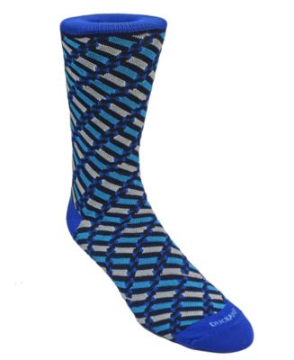 Duchamp London Men's Geometric Design Dress Sock - Macy's