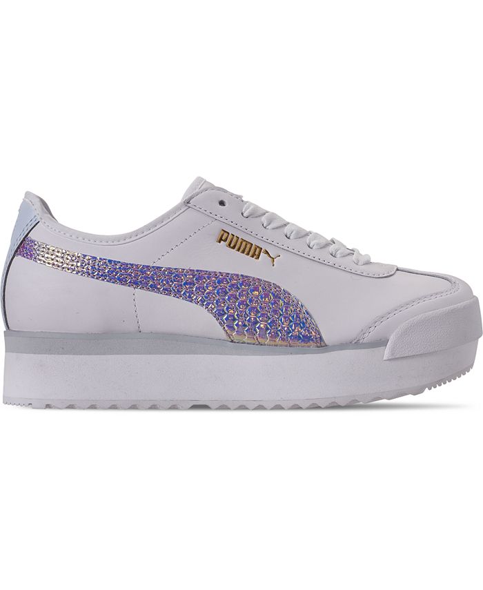 Puma Women's Roma Amor Metallic Platform Casual Sneakers from Finish ...